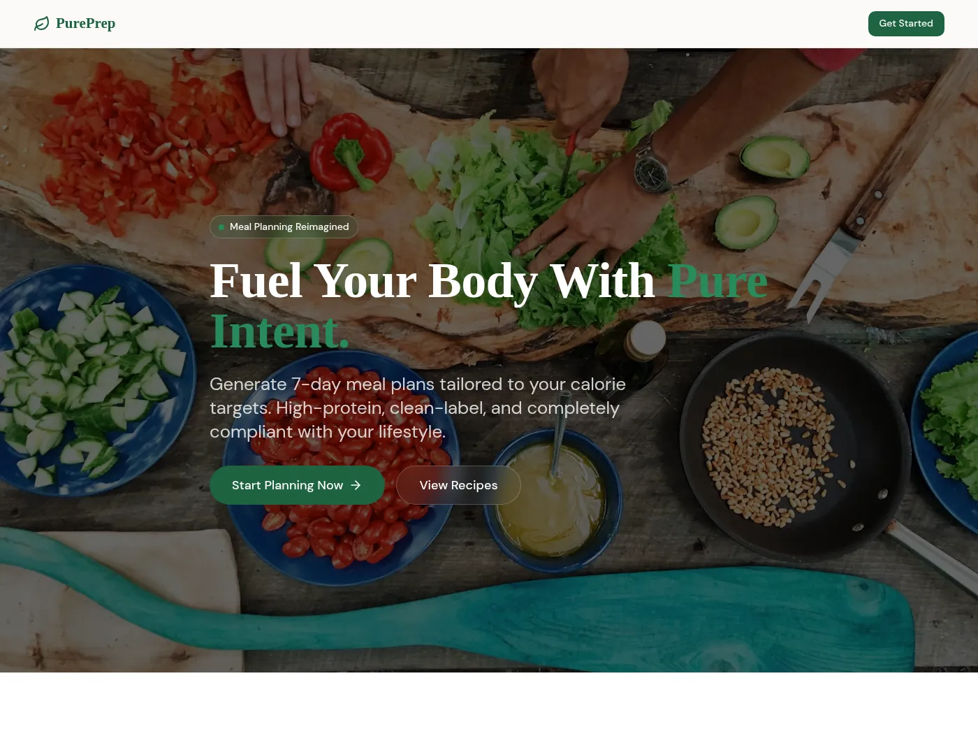 PurePrep Meal Planner