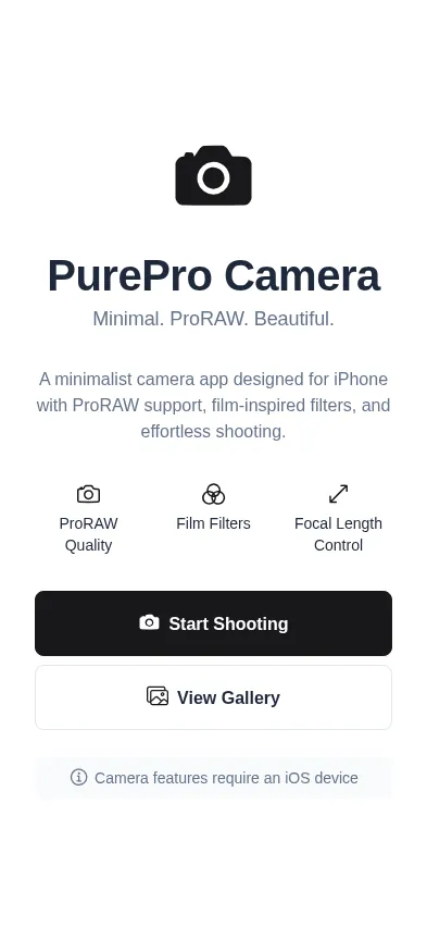 PurePro Camera
