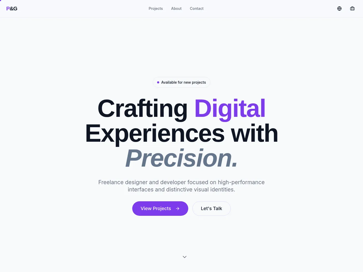 Purple & Grey Portfolio