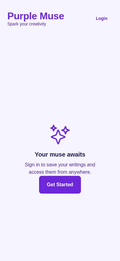 Purple Muse Writing App