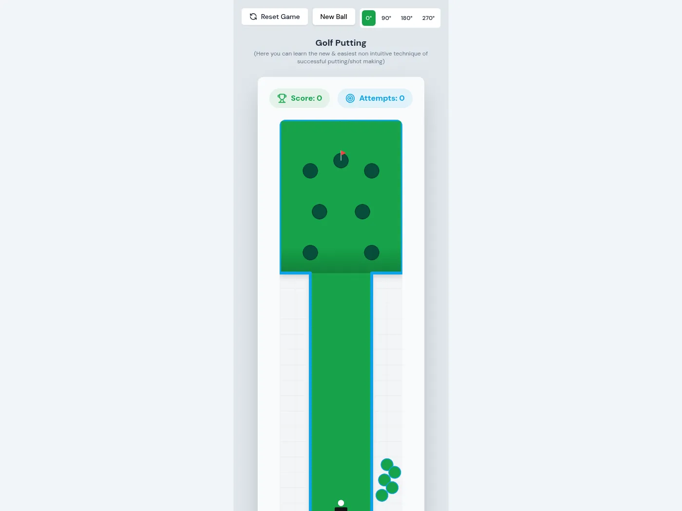 Virtual Putting Mat