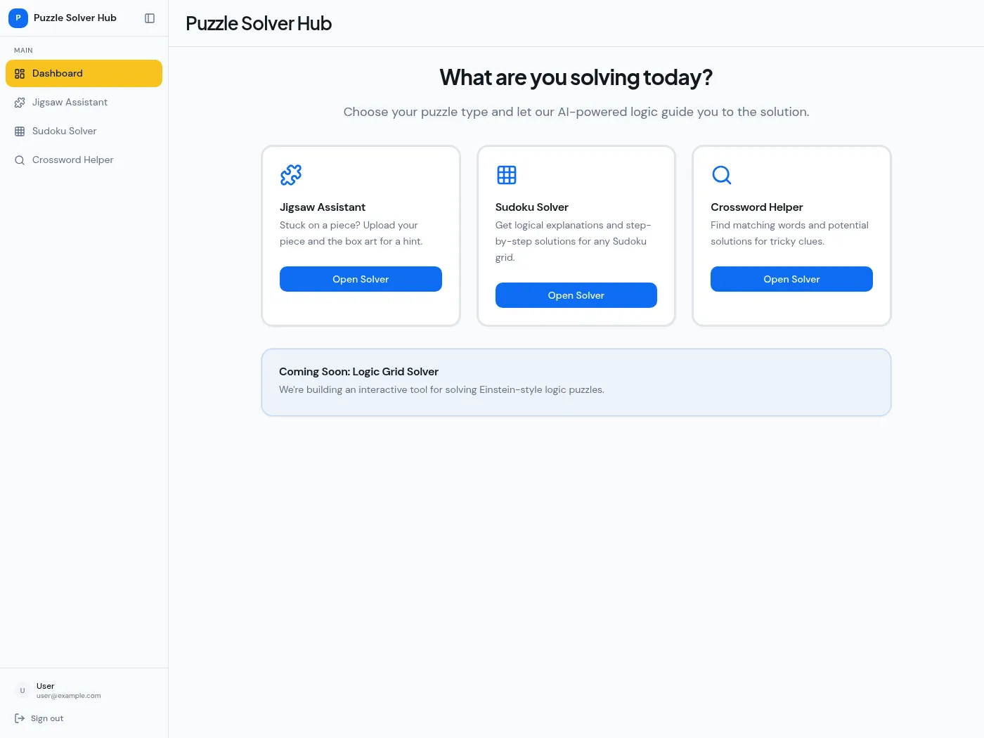Puzzle Solver Hub