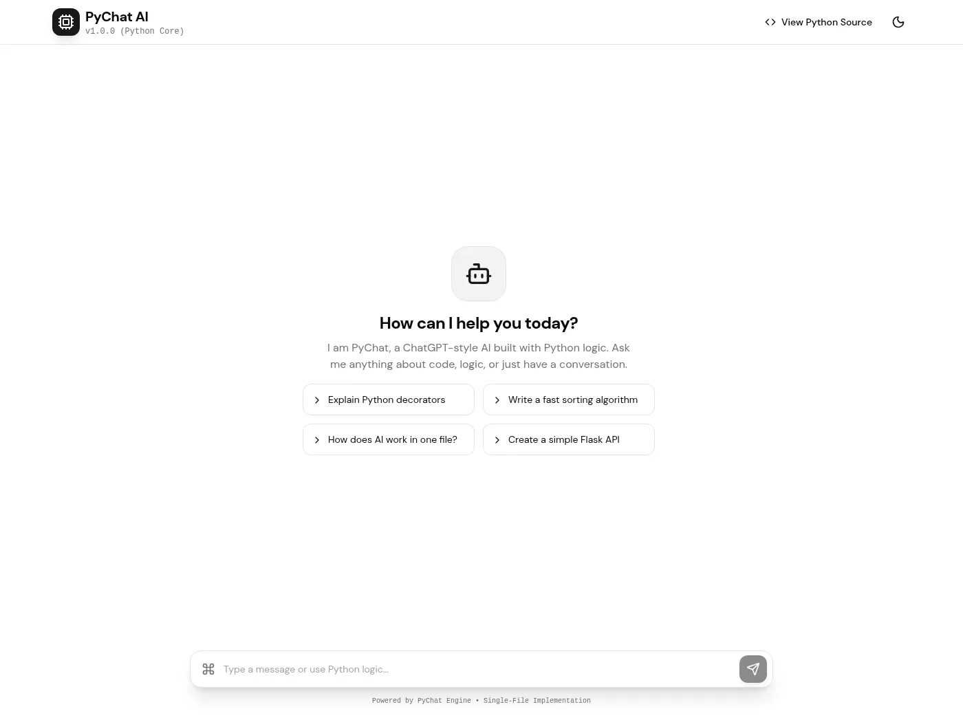 PyChat One-File AI
