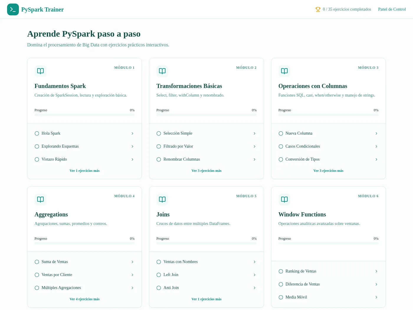 PySpark Trainer App