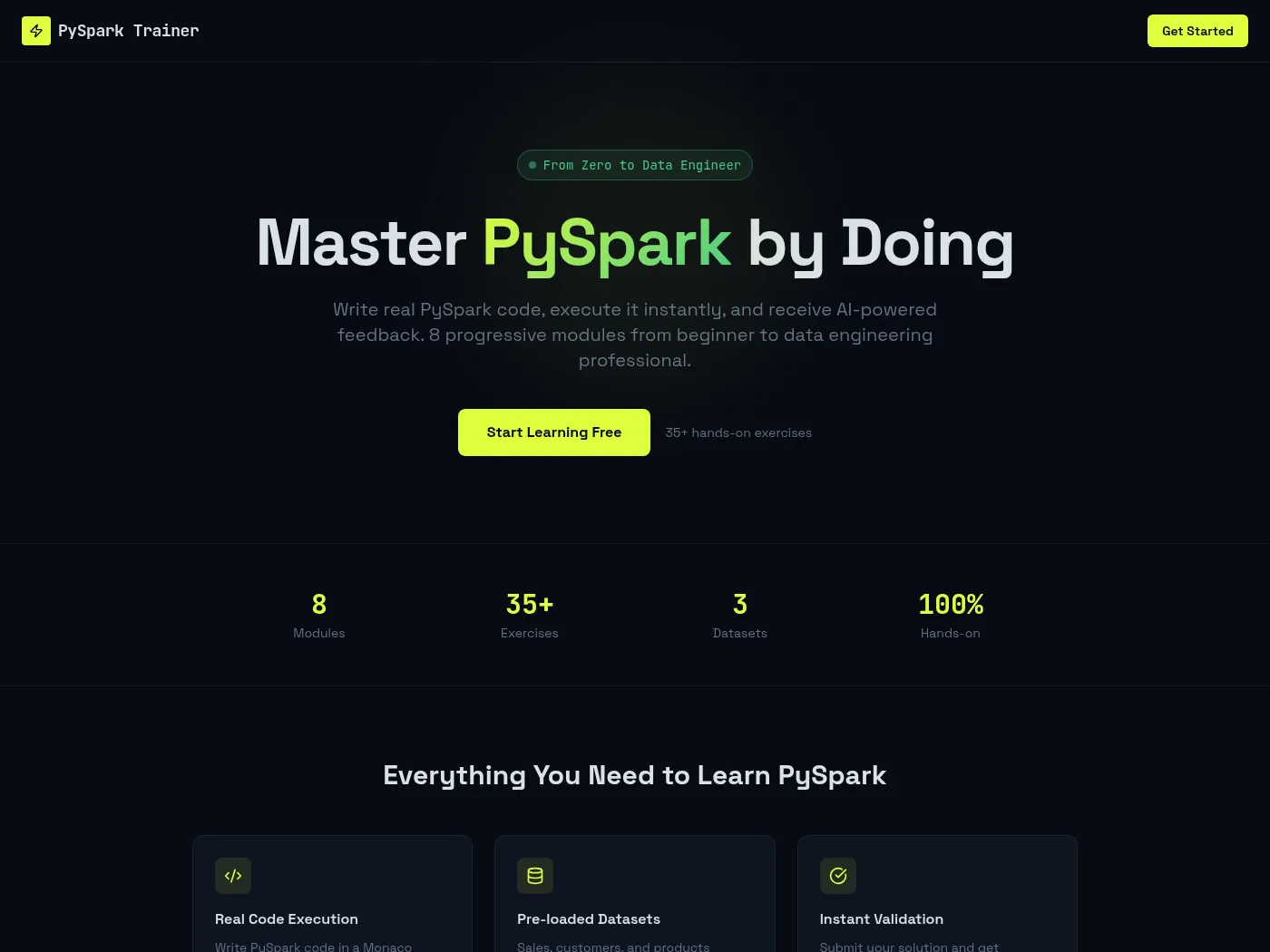 PySpark Trainer Platform
