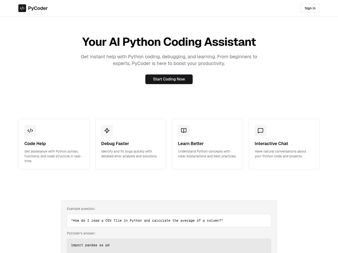 PyCoder Chatbot