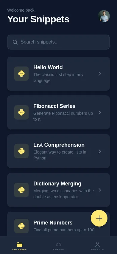 PyCode Anywhere