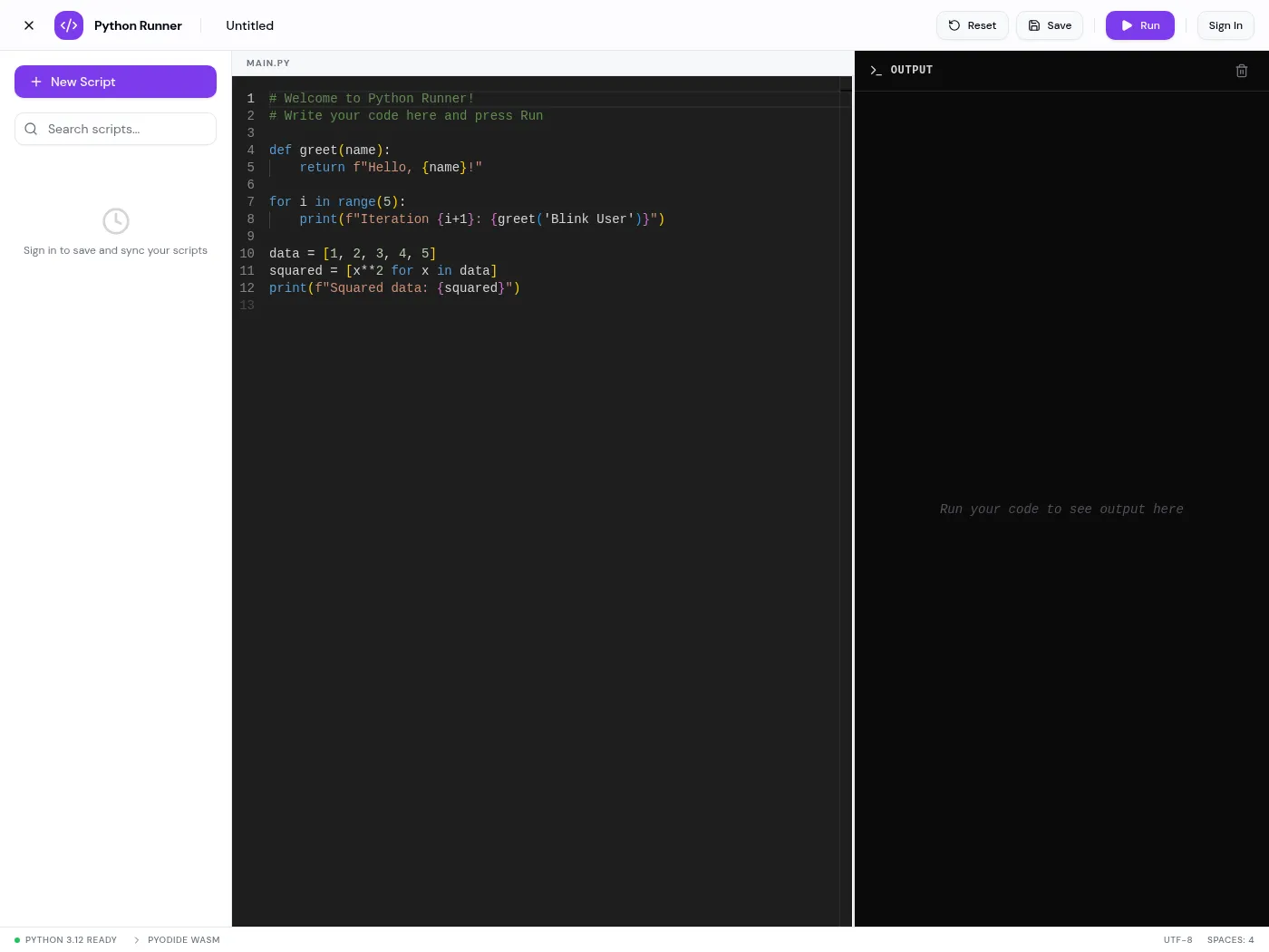 PythonCode Runner