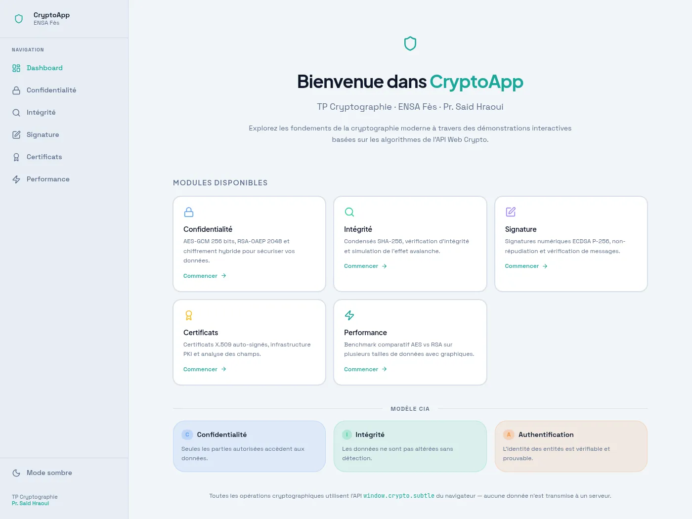 CryptoApp ENSA Fès