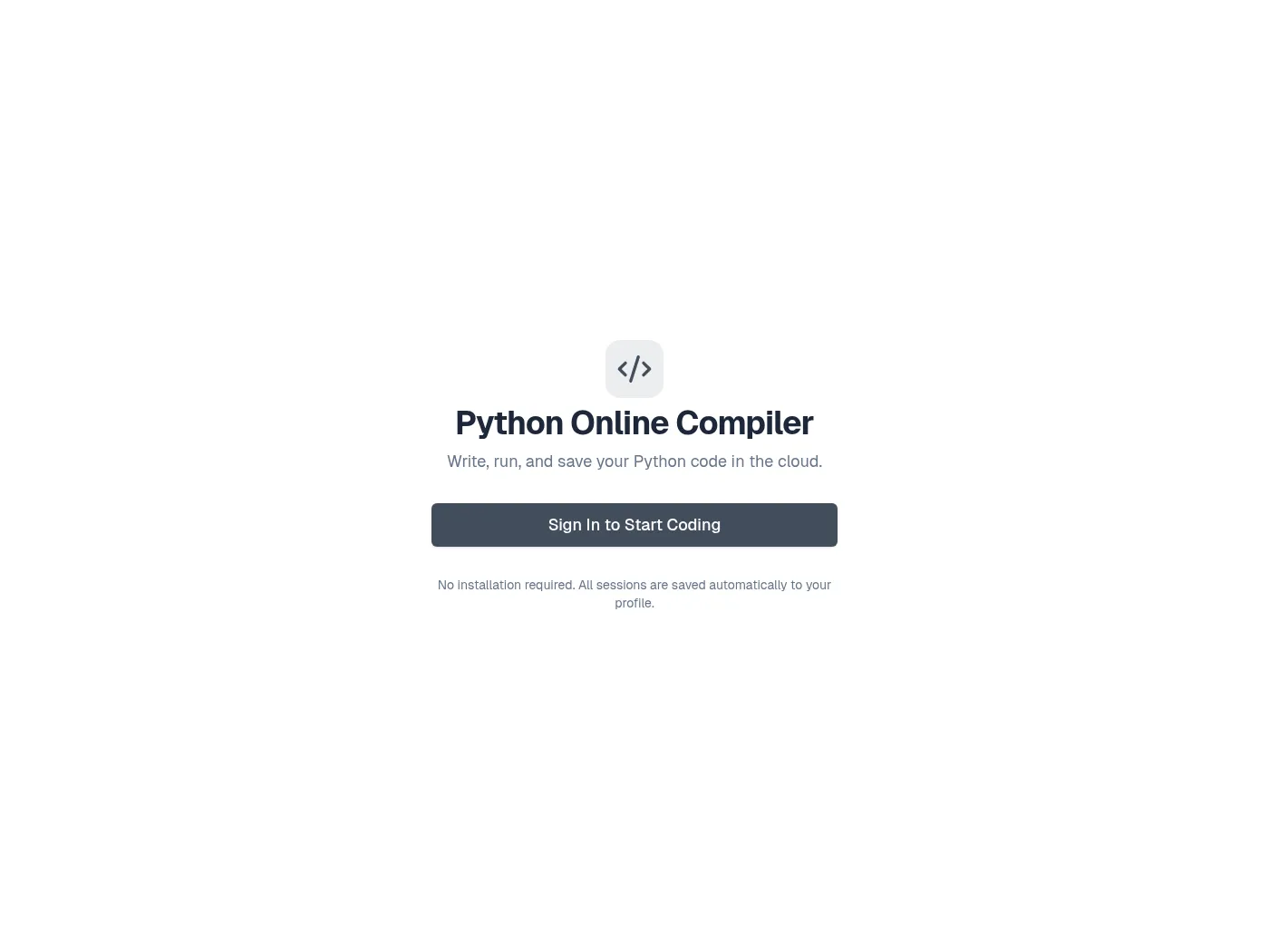 Python Online Compiler