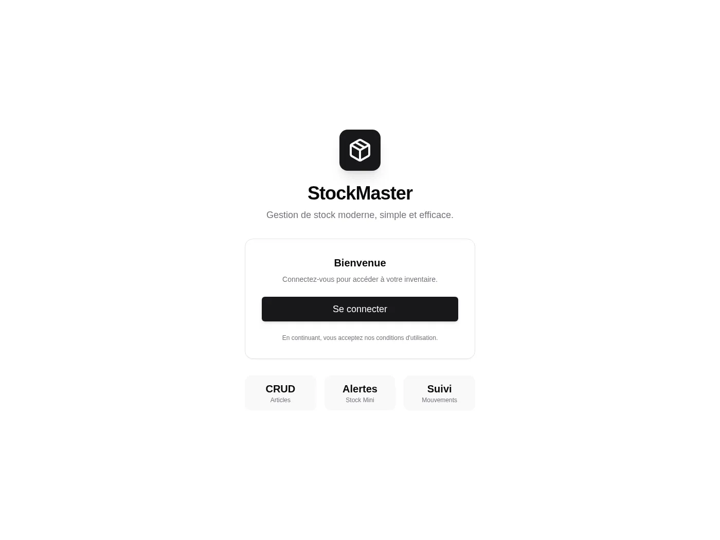 StockMaster Desktop