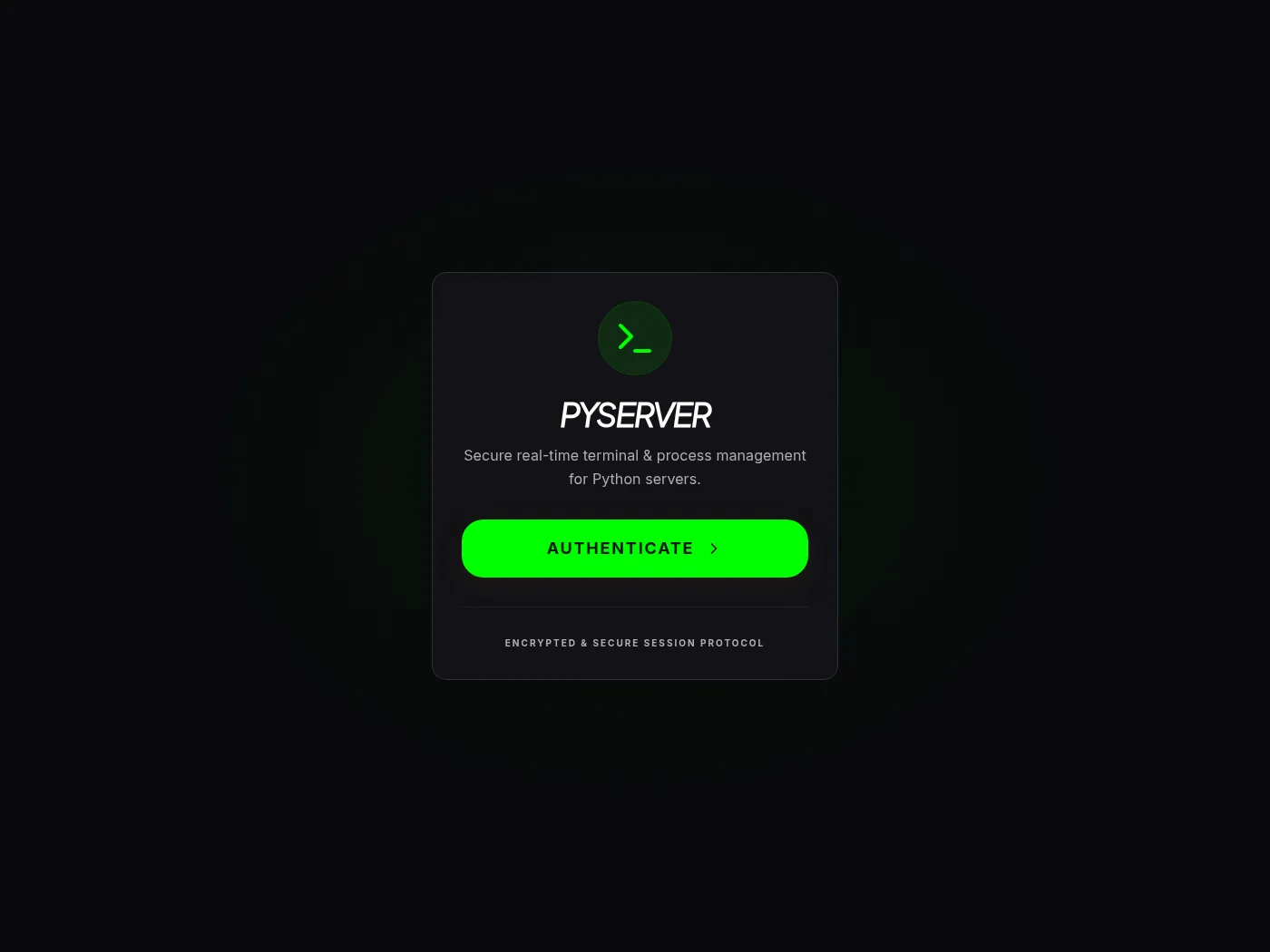 PyServer Web Terminal