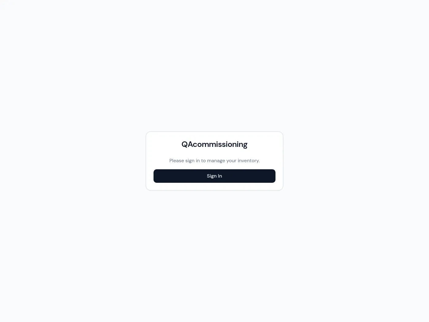 QAcommissioning