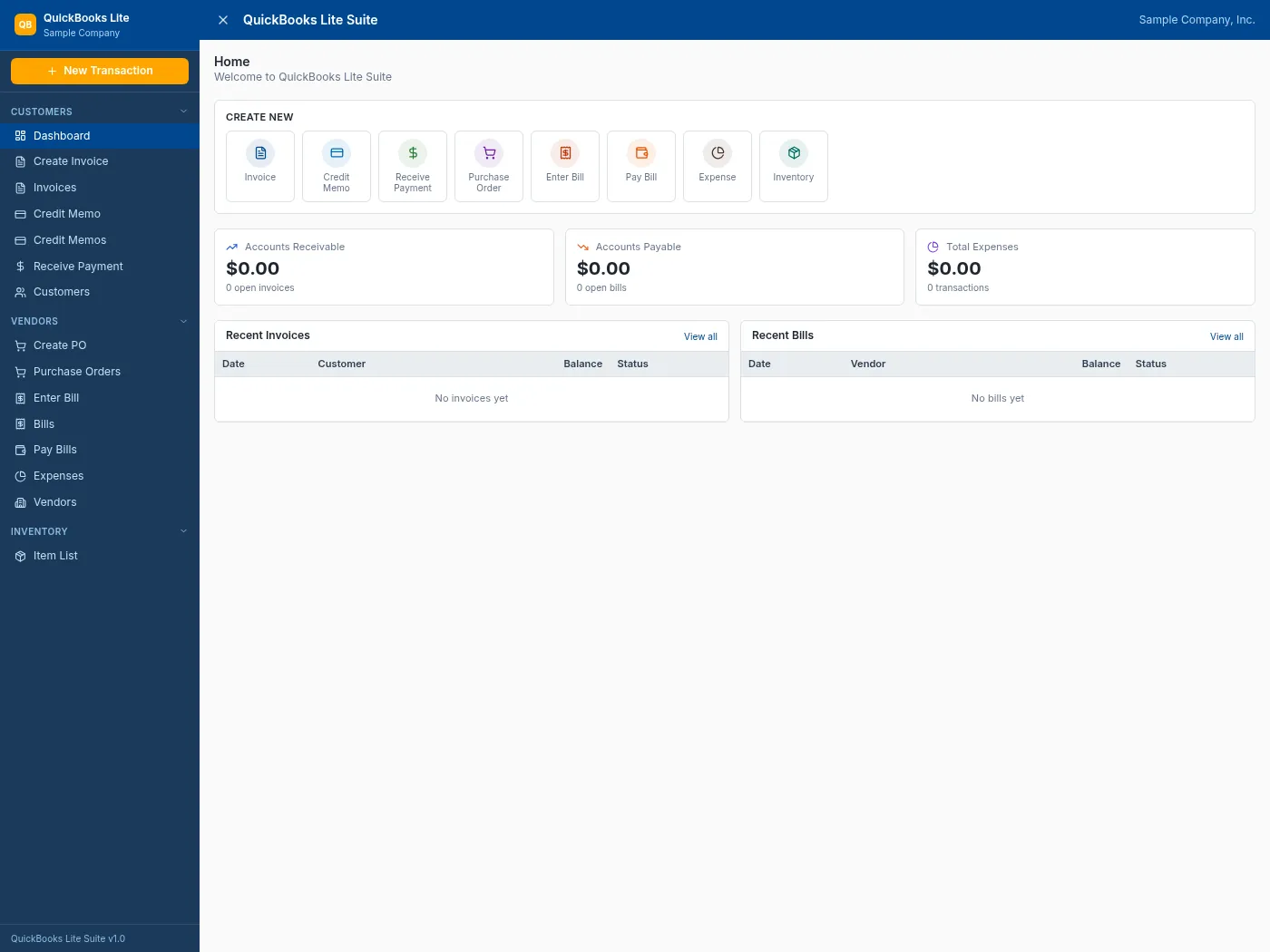 QuickBooks Lite Suite