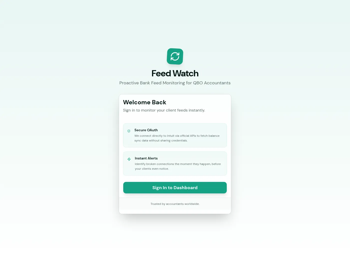 QBO Feed Checker