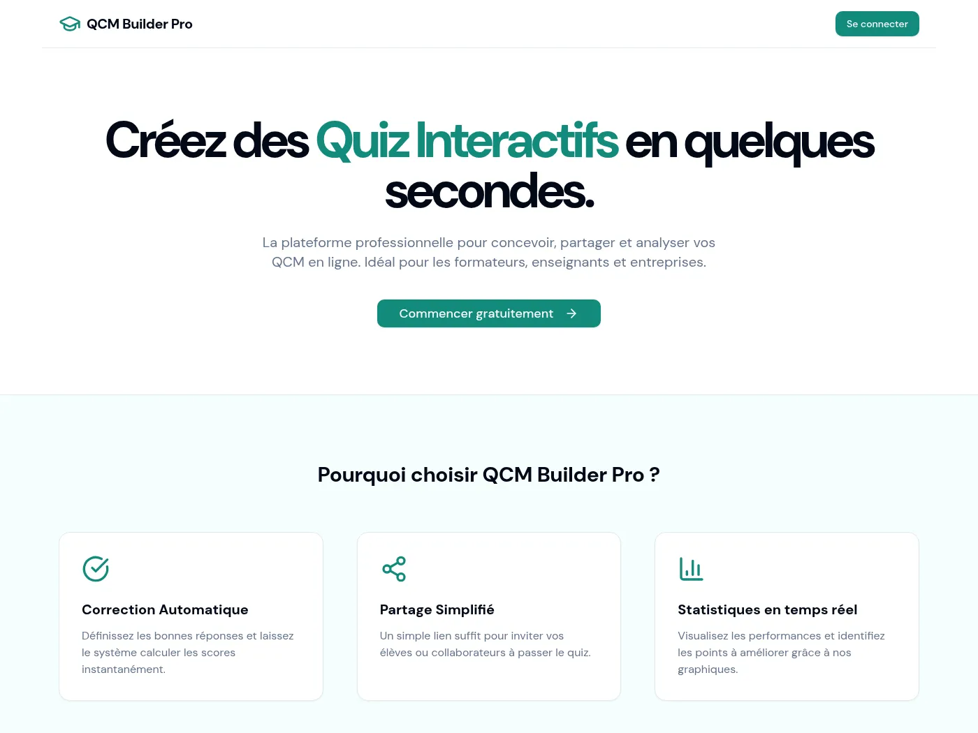 QCM Builder