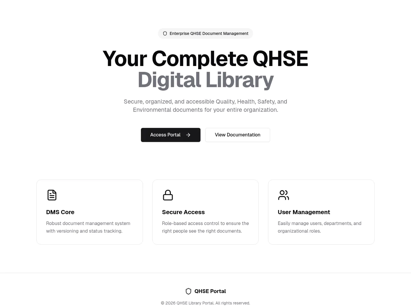 QHSE Library Portal