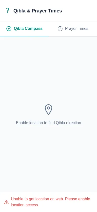 Qibla & Prayer Times App