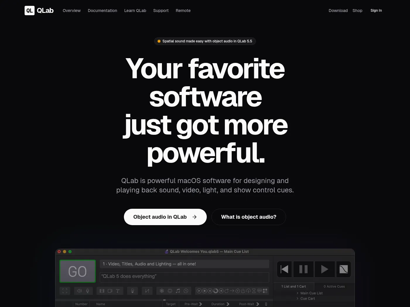 Qlab Web Clone