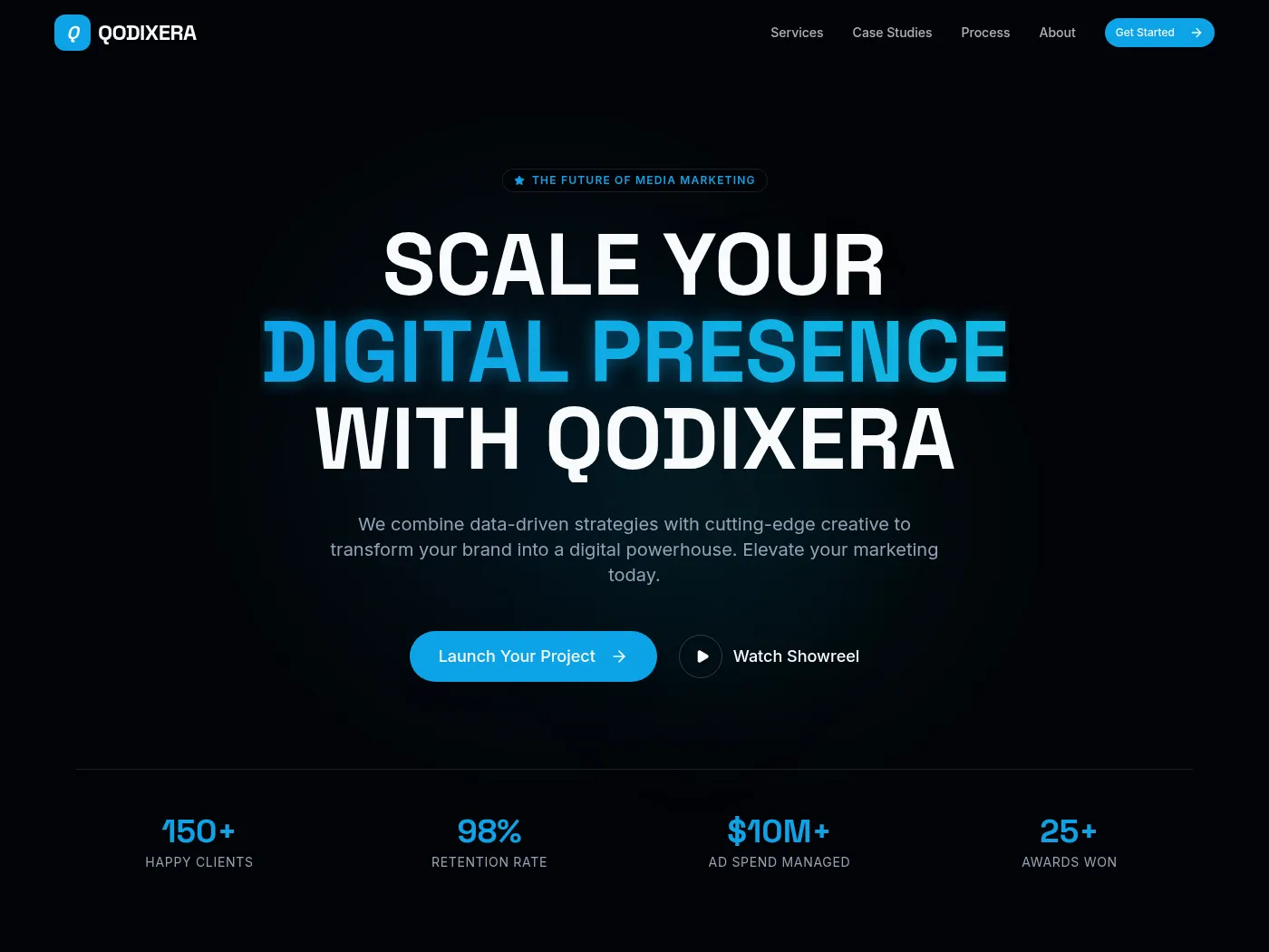 Qodixera Media Landing