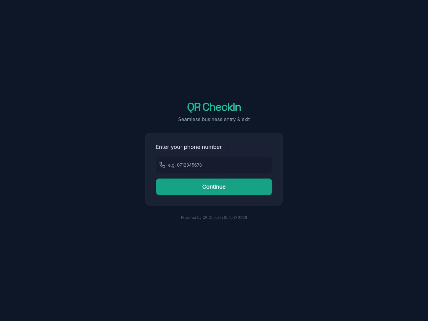 QR CheckIn Suite