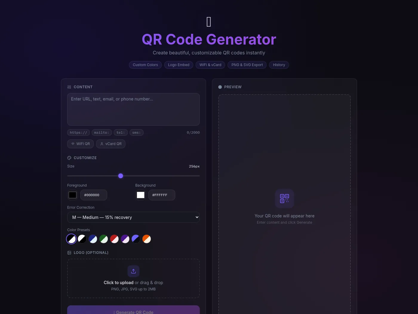 QR Code Generator Pro