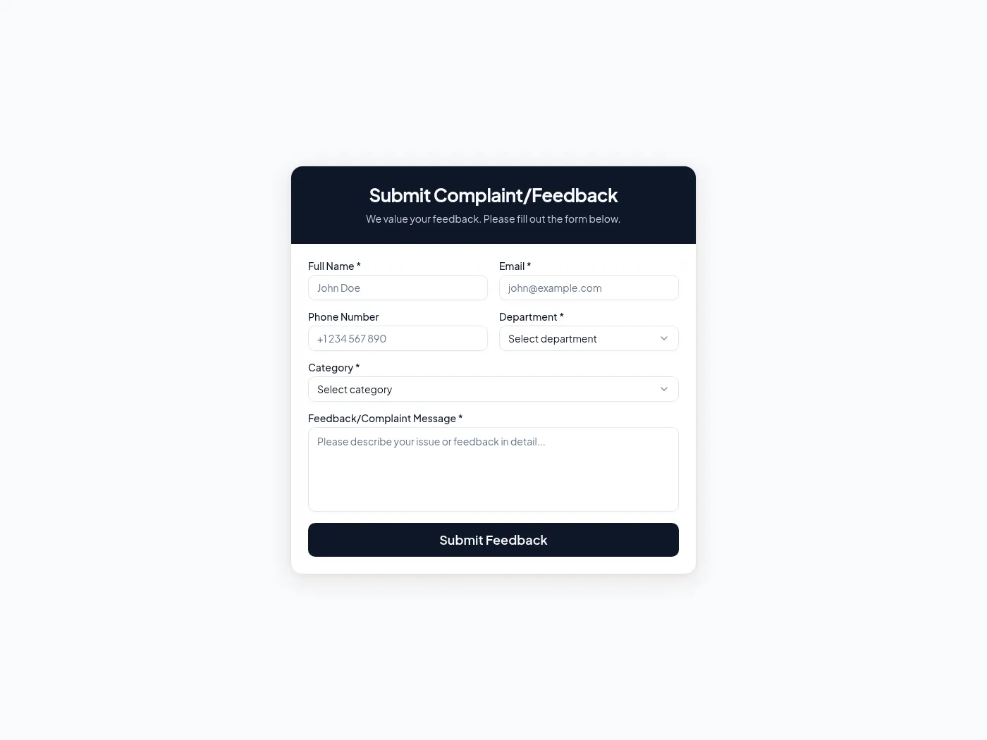 QR Complaint Manager