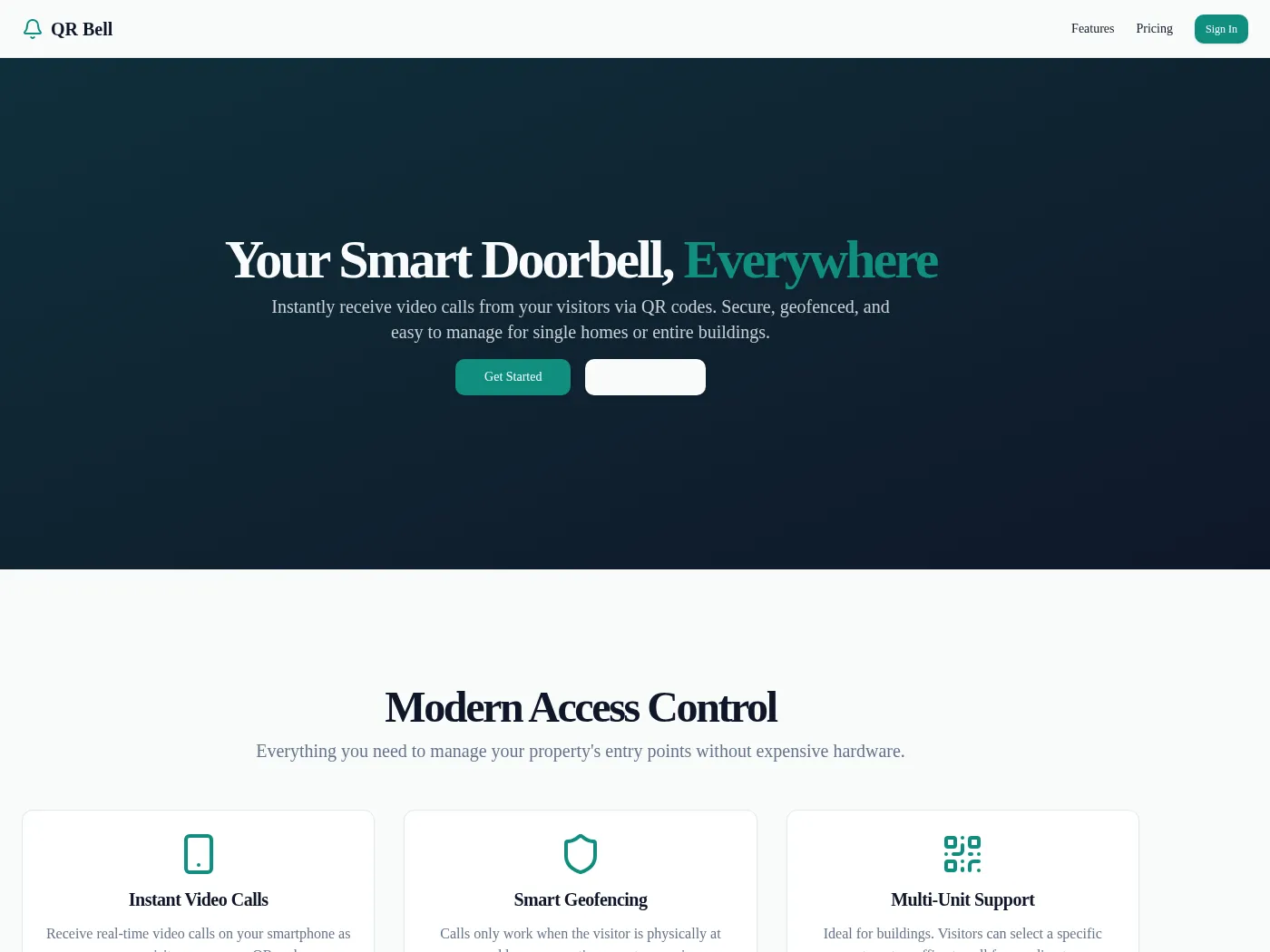 QR Video Doorbell SaaS