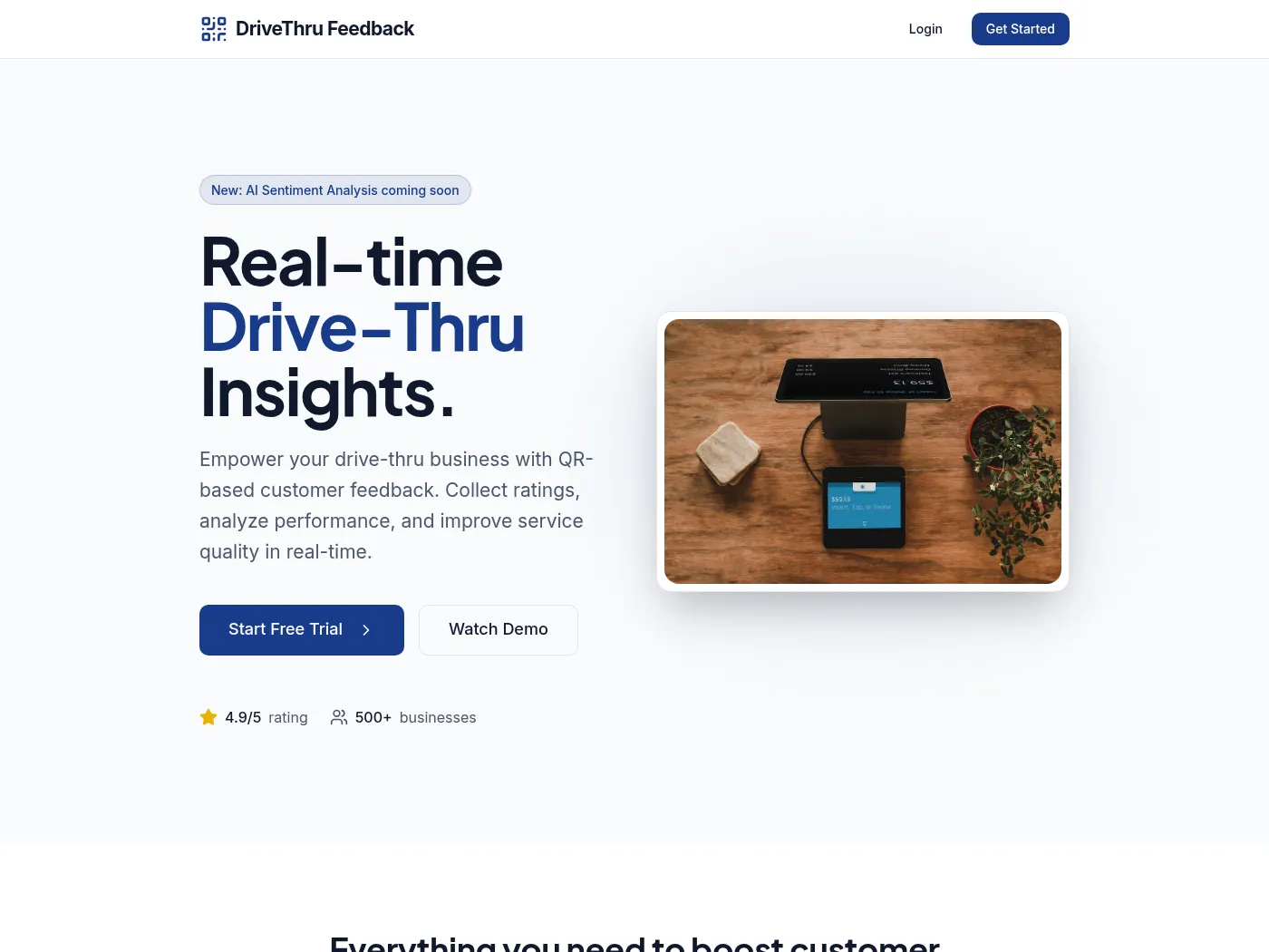 DriveThru Feedback SaaS