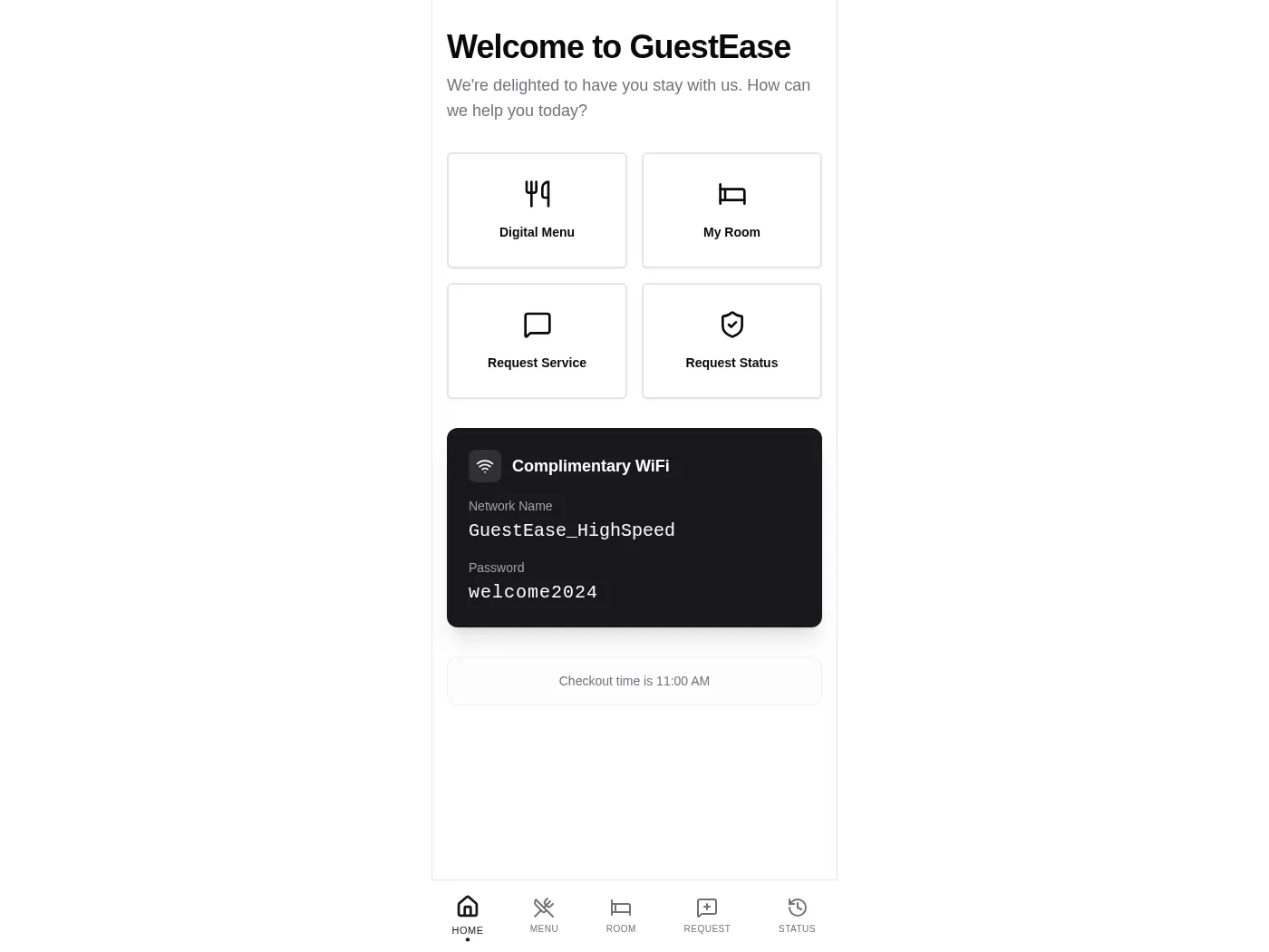 GuestEase QR Portal