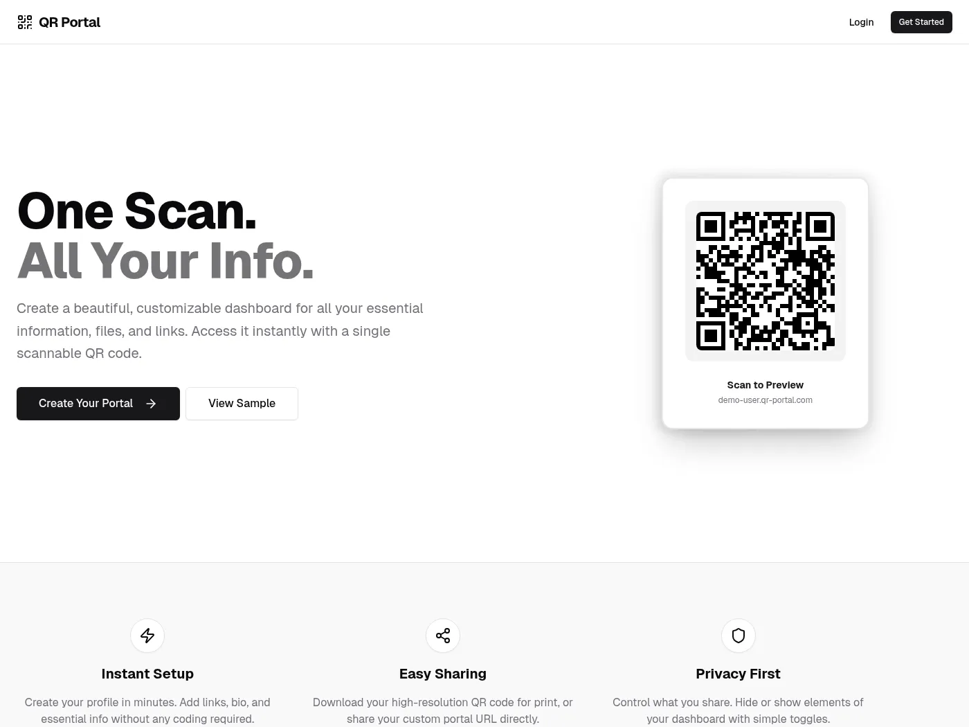QR Info Portal