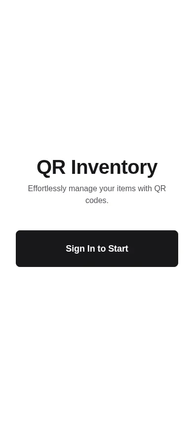 QR Inventory Mobile App