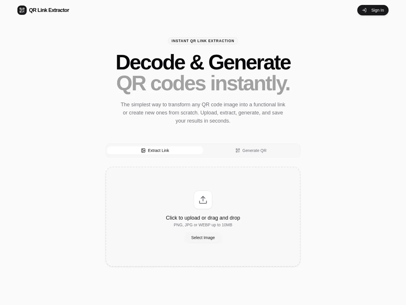 QR Link Extractor