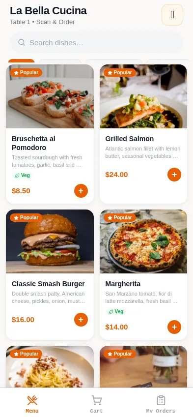 QR Menu Order App