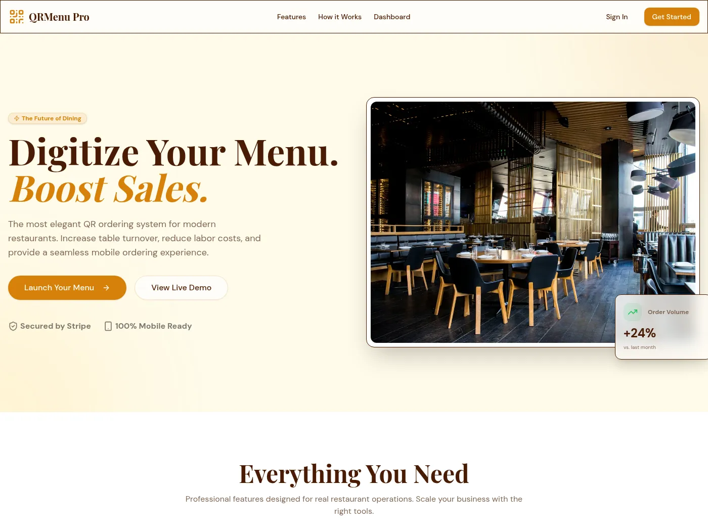 QR Menu Order Pro