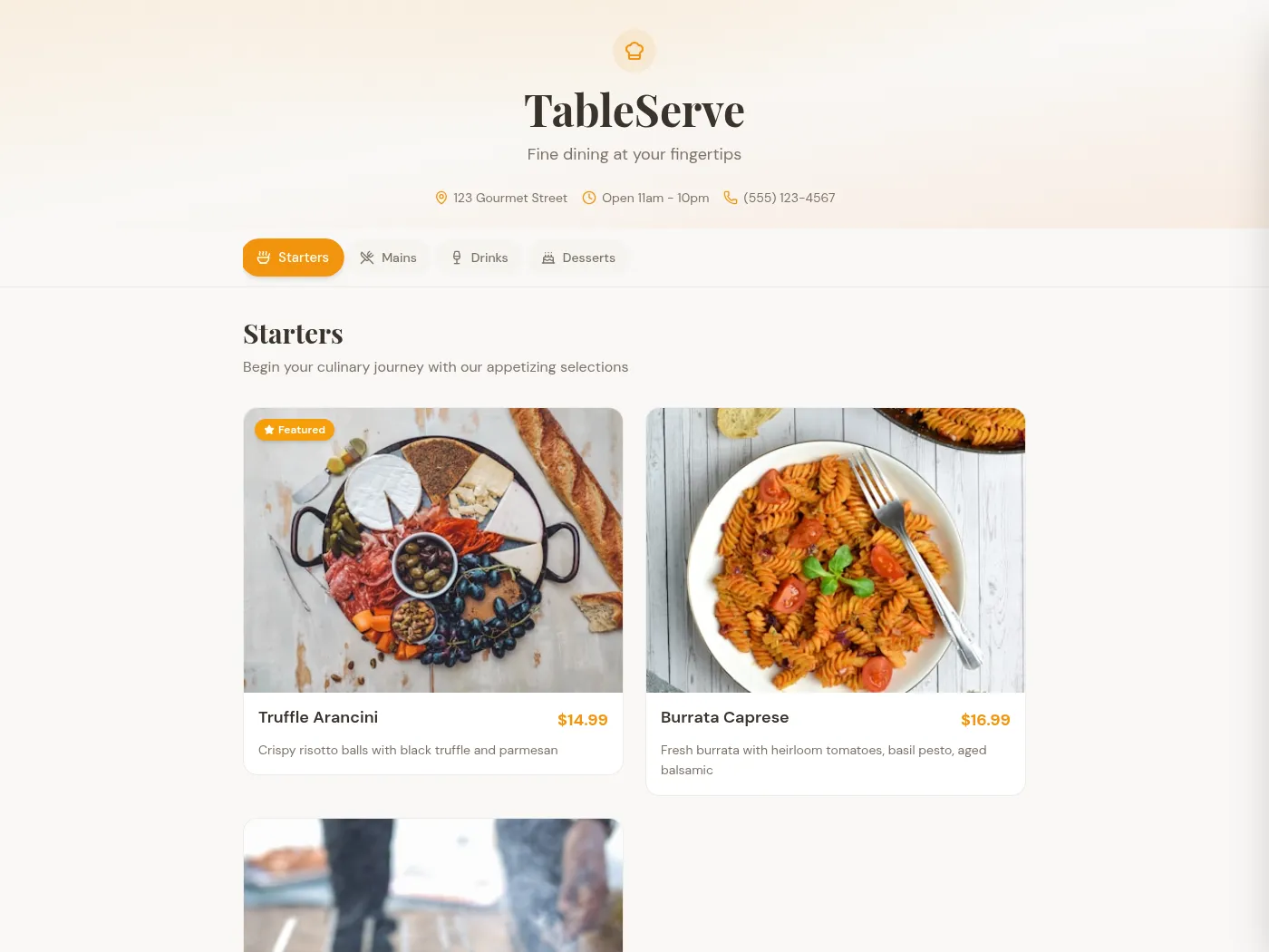 QR Menu Order System