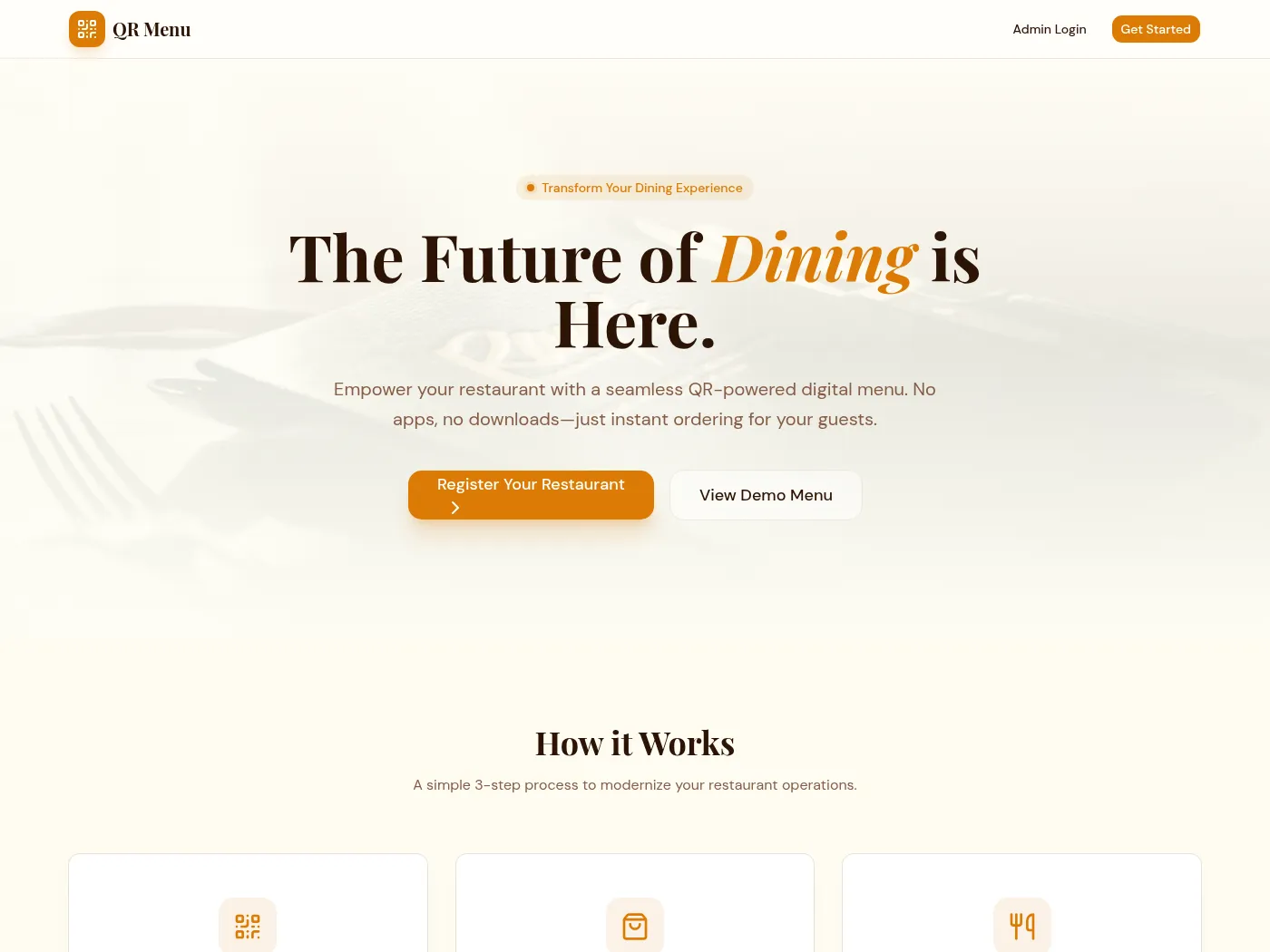 QR Menu Order System