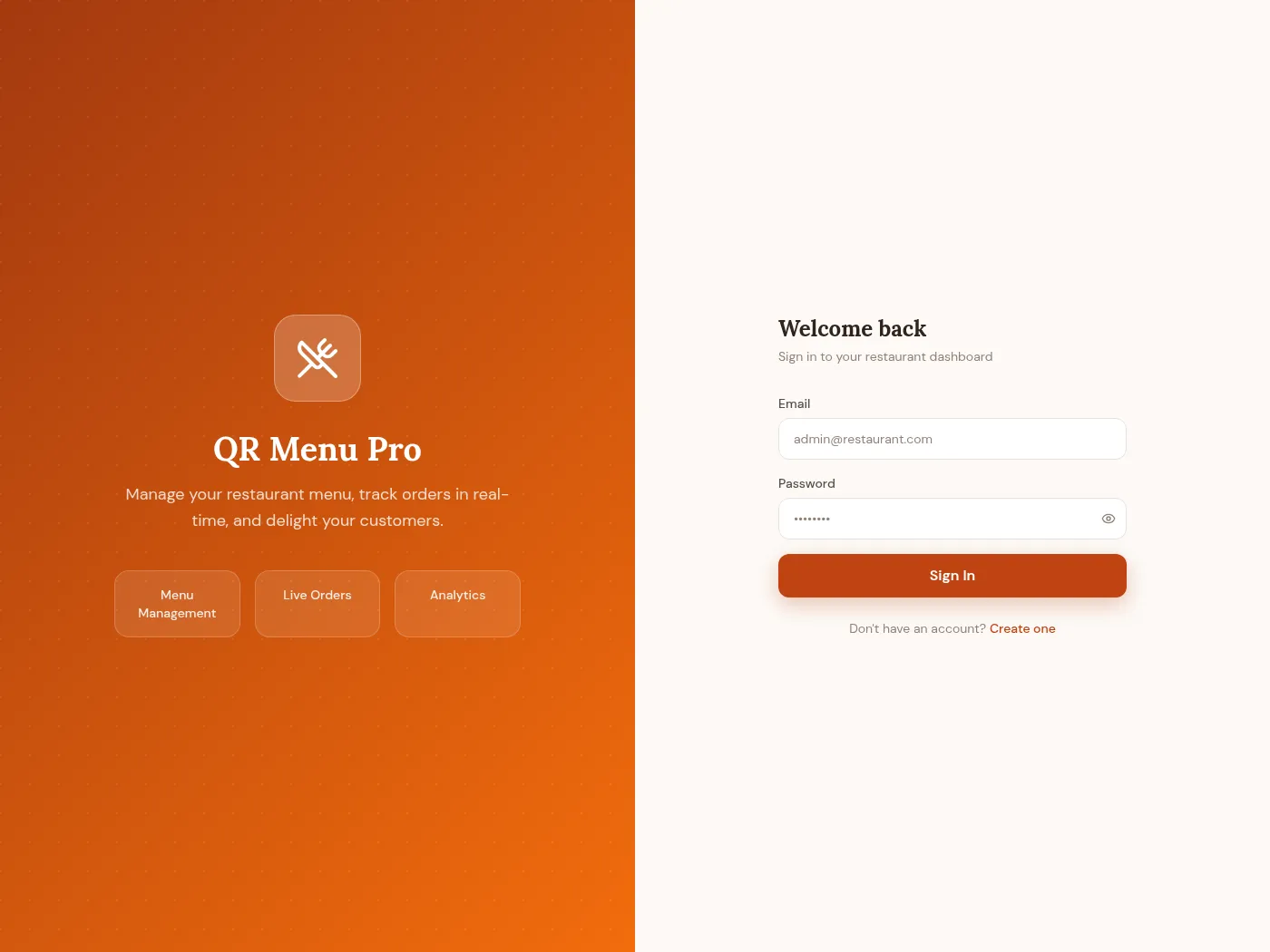 QR Menu Ordering Pro