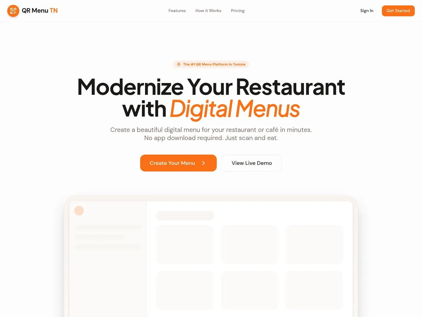 QR Menu Tunisia