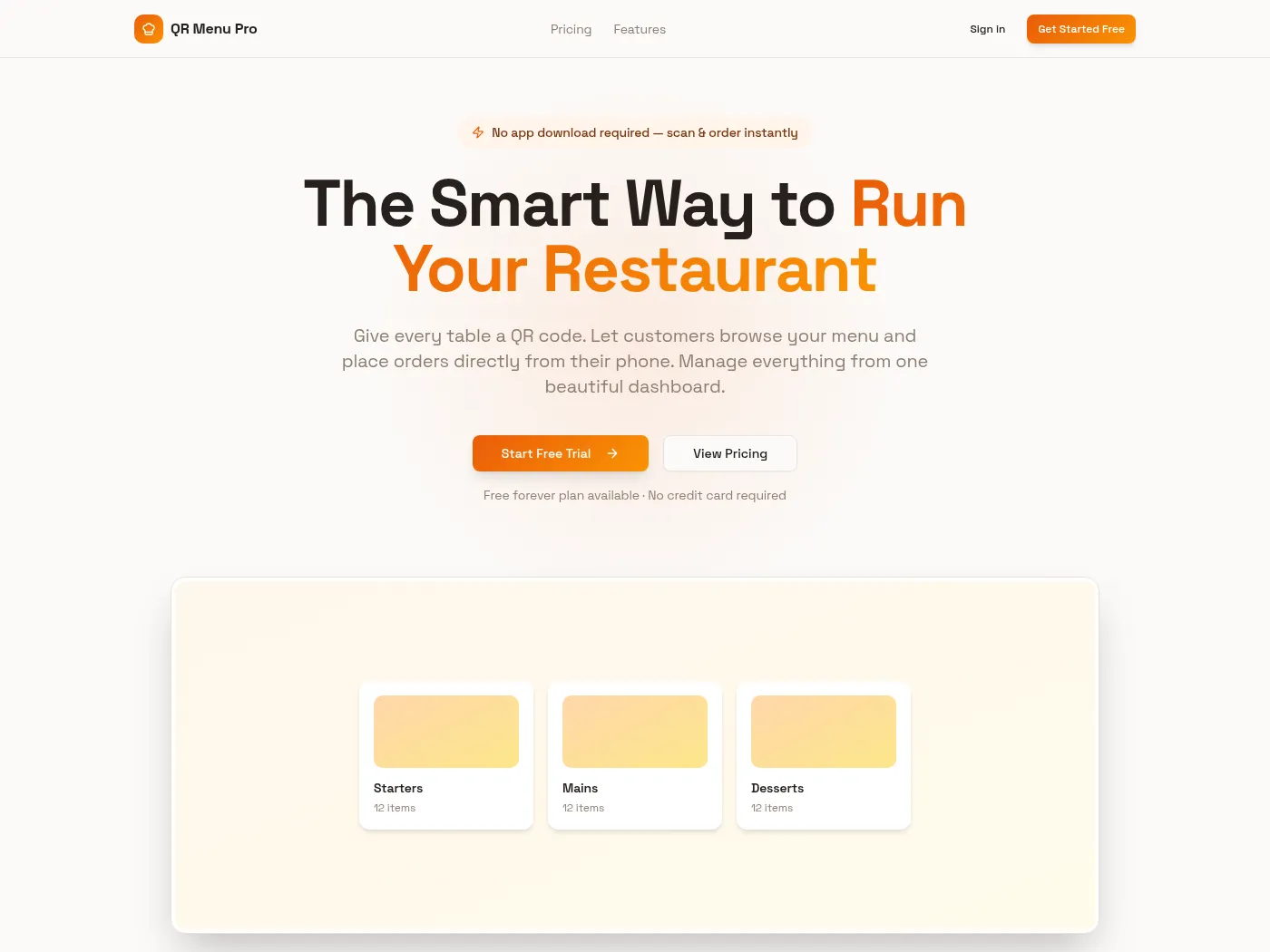 QR Menu Order Pro