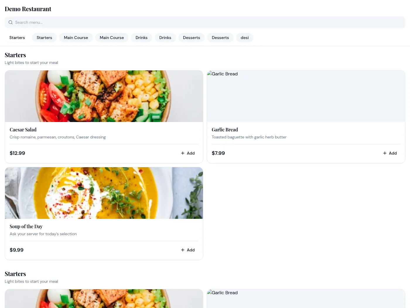 QR Menu & Order Suite