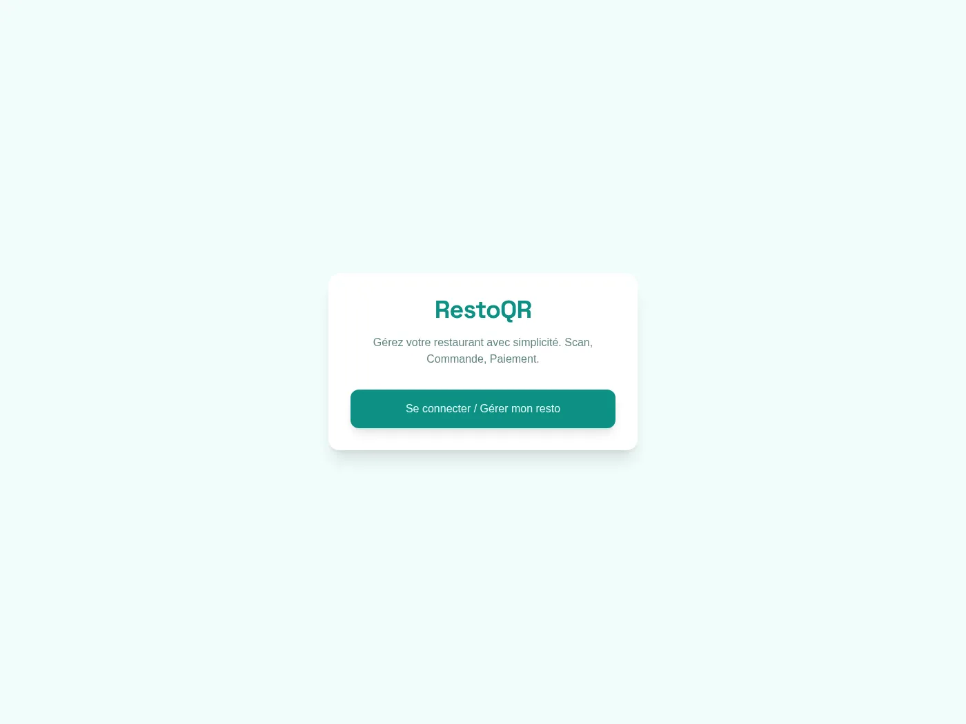 QR Order Resto App