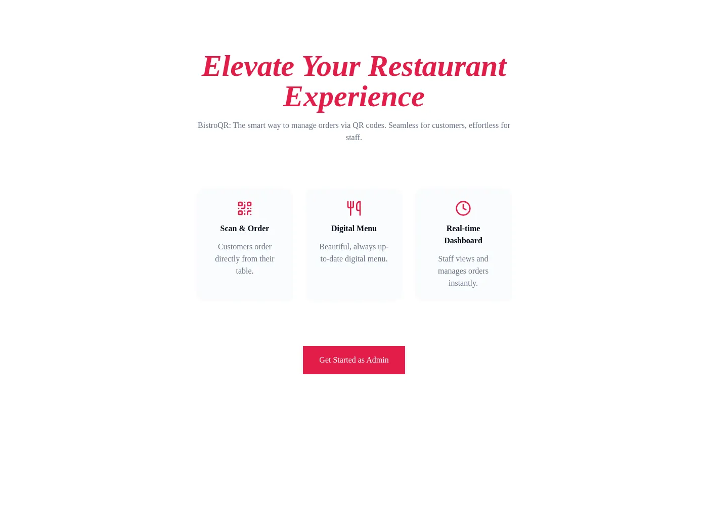 QR Code Restaurant Orders