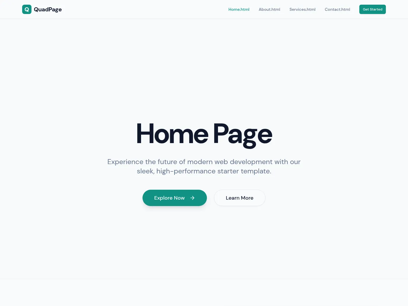 QuadPage Web Starter