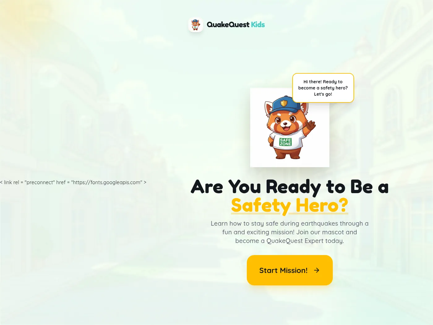QuakeQuest Kids Quiz