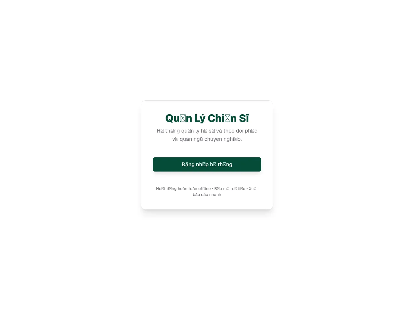 Quản Lý Chiến Sĩ Offline