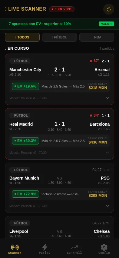 QuantBet Sports Dashboard