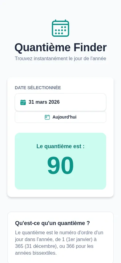 Quantième Finder