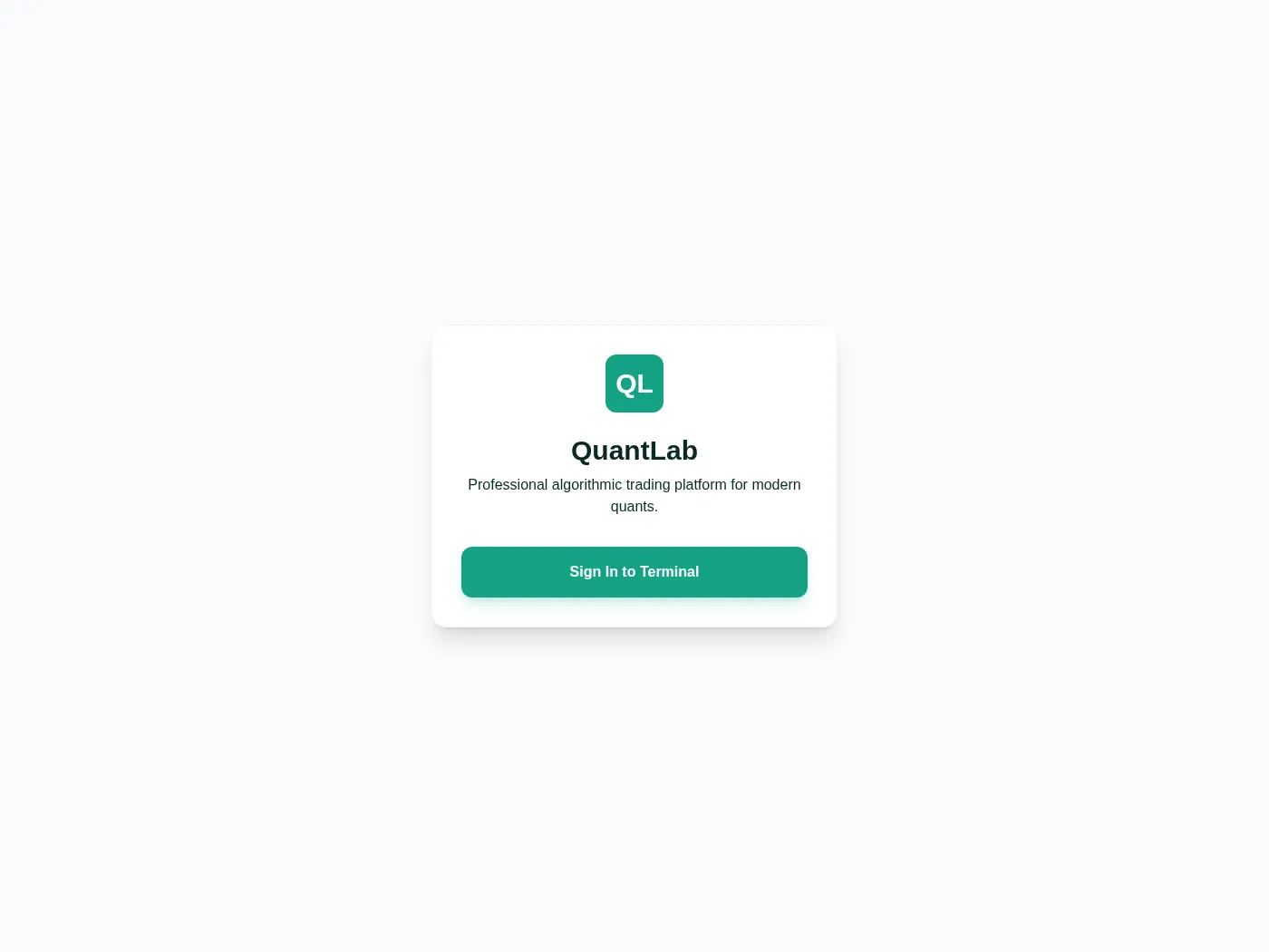 QuantLab Web Platform