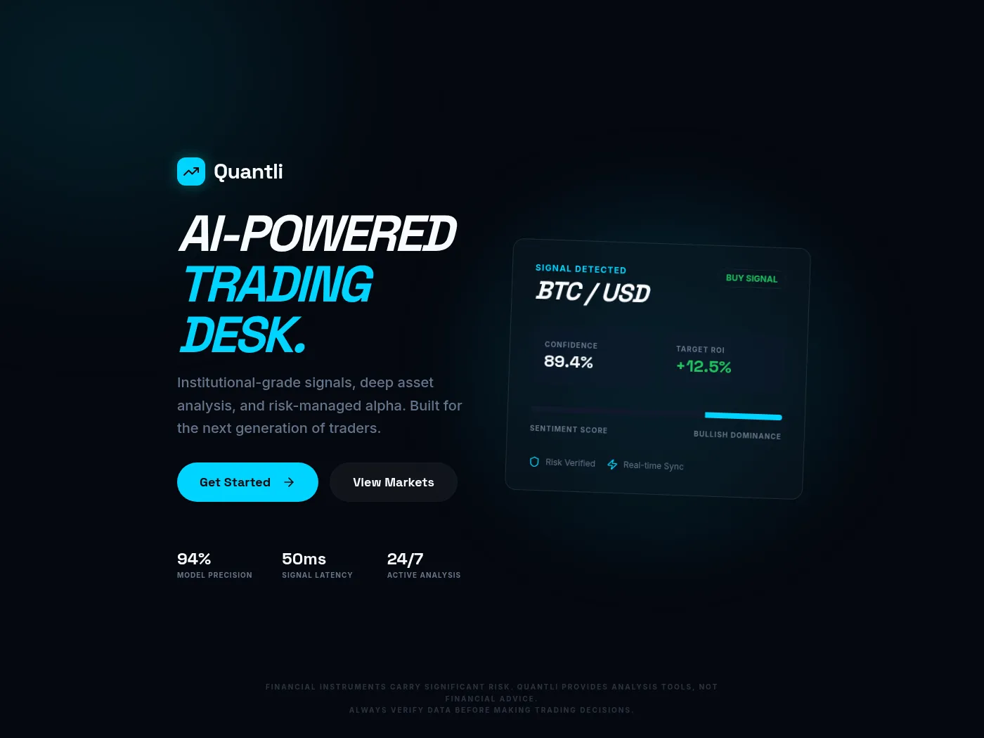Quantli AI Trading Desk